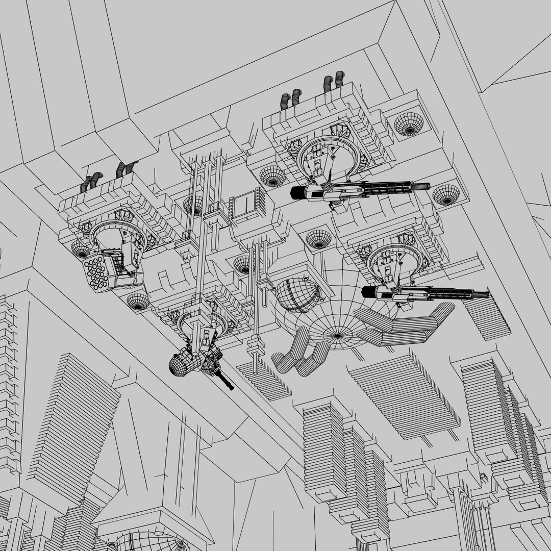 titan destroyer turrets 3d model