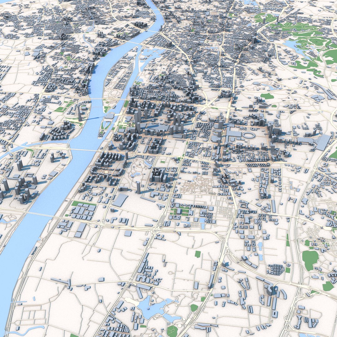3D Guangzhou City China Map 3D Model - TurboSquid 2308052