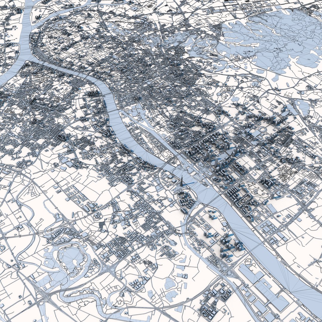 3D Guangzhou City China Map 3D Model - TurboSquid 2308052