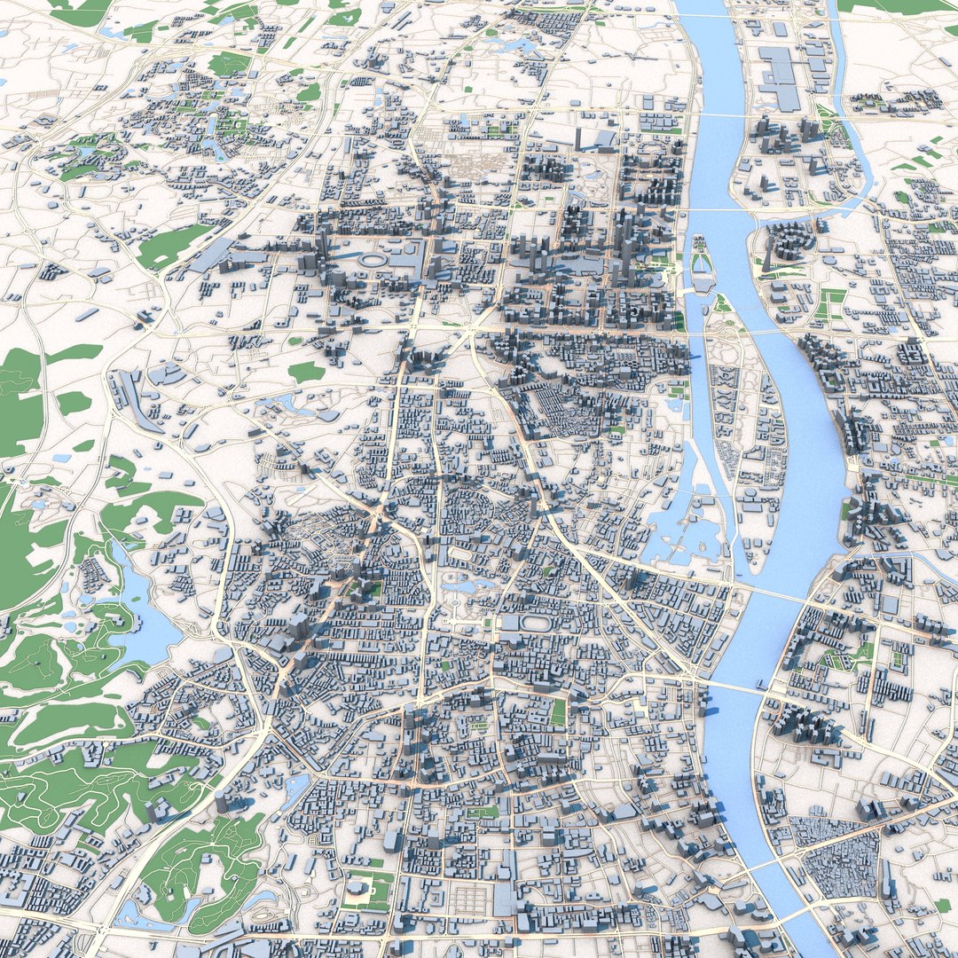 3D Guangzhou City China Map 3D Model - TurboSquid 2308052