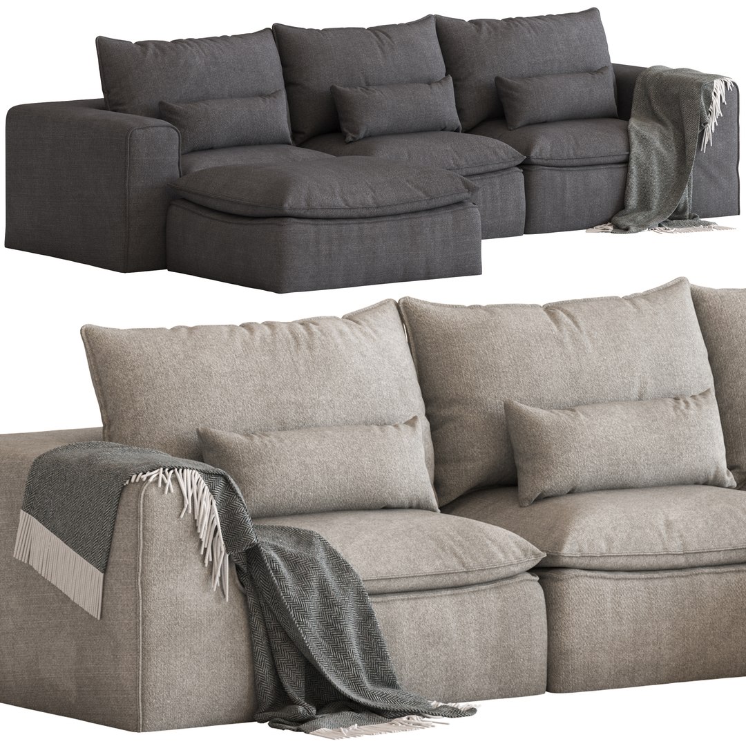 3D Globewest Orlando Slouch Sofa - TurboSquid 2184566