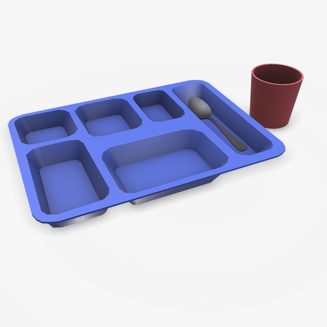 3D Prison Plastic Food Tray Low-poly PBR - TurboSquid 2401357