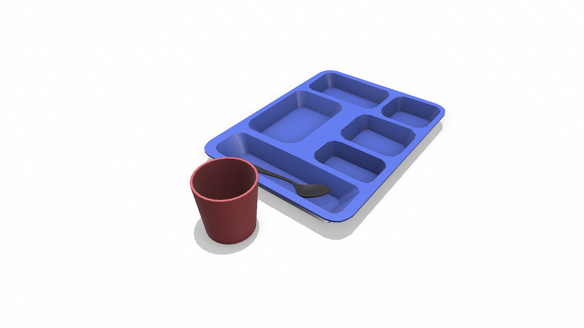 3D Prison Plastic Food Tray Low-poly PBR - TurboSquid 2401357