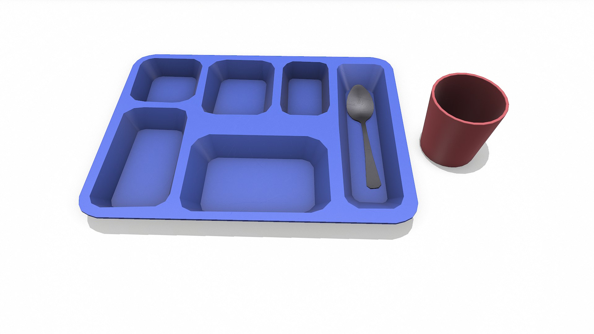 3D Prison Plastic Food Tray Low-poly PBR - TurboSquid 2401357