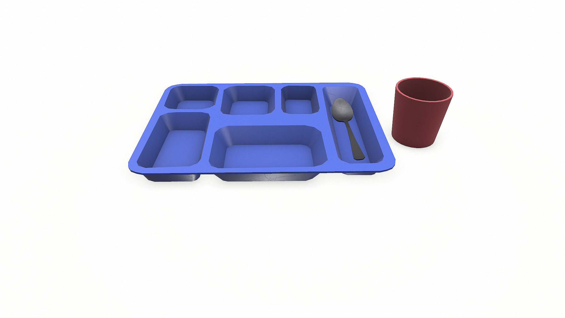 3D Prison Plastic Food Tray Low-poly PBR - TurboSquid 2401357