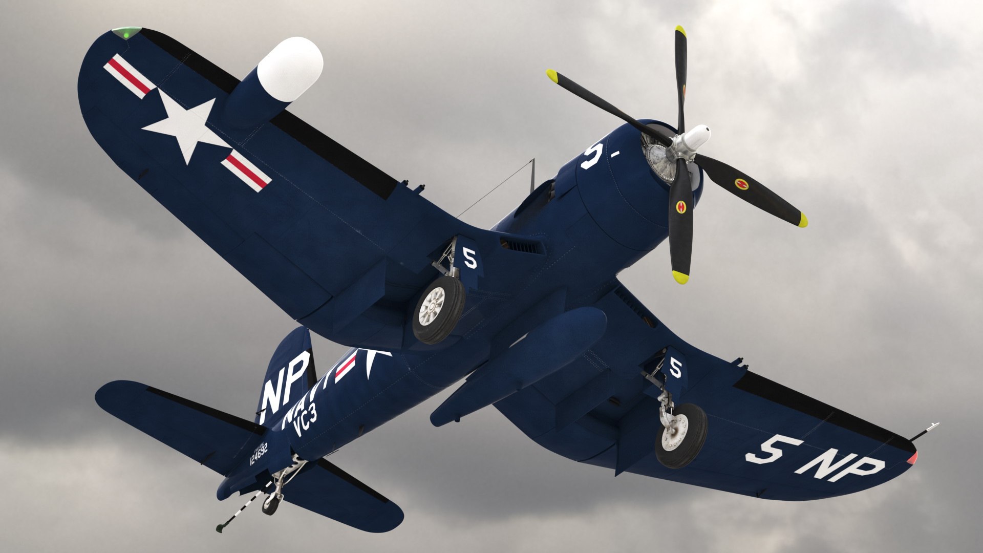 3d navy fighter f4u 5nl