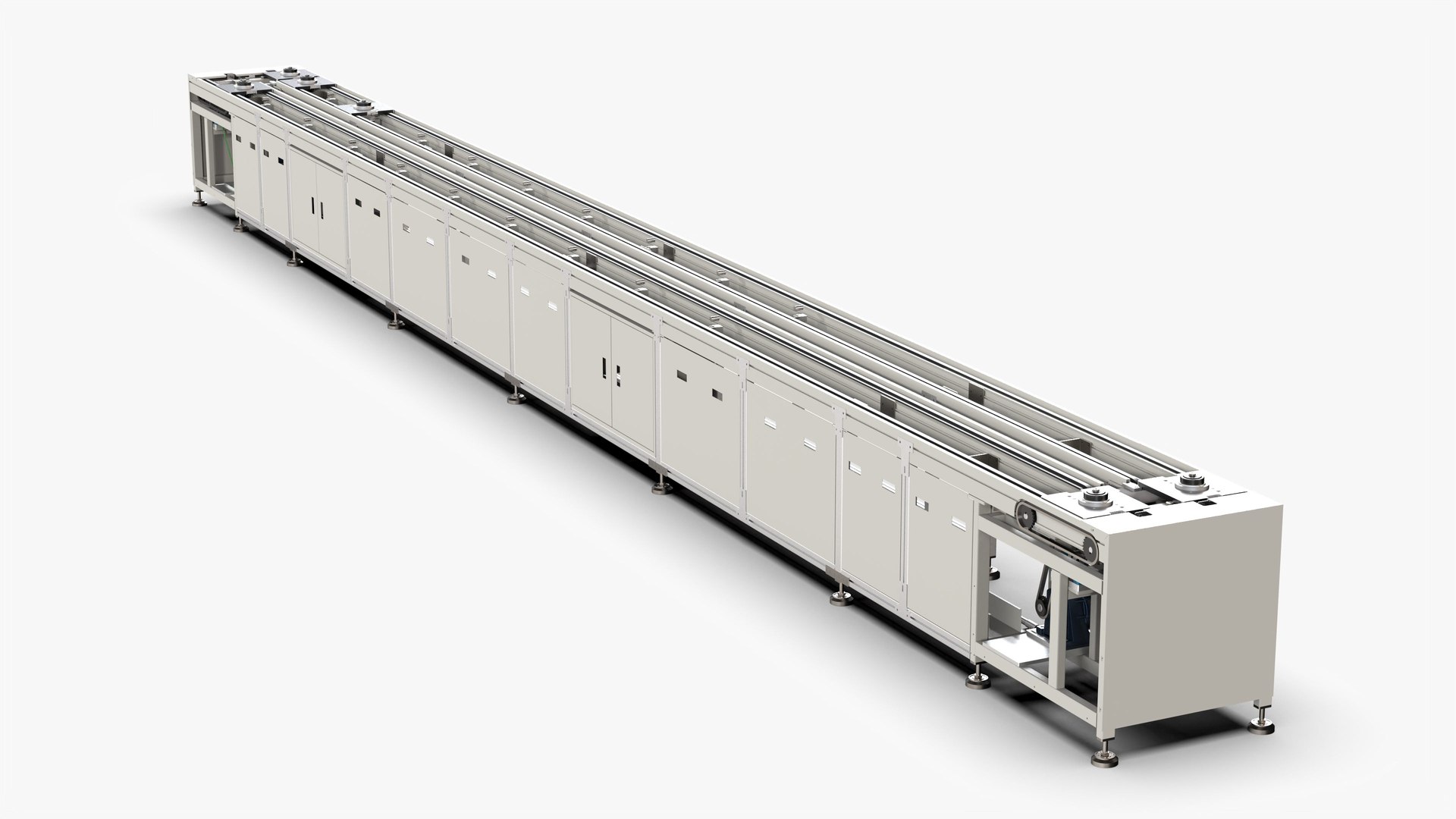 3D Automatic Motor Industry Double Speed Line Production Line Model ...