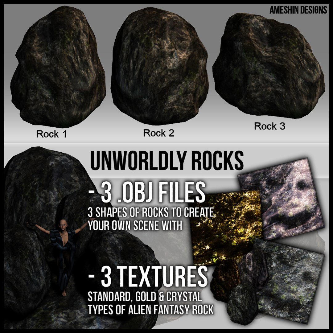 3d rocks