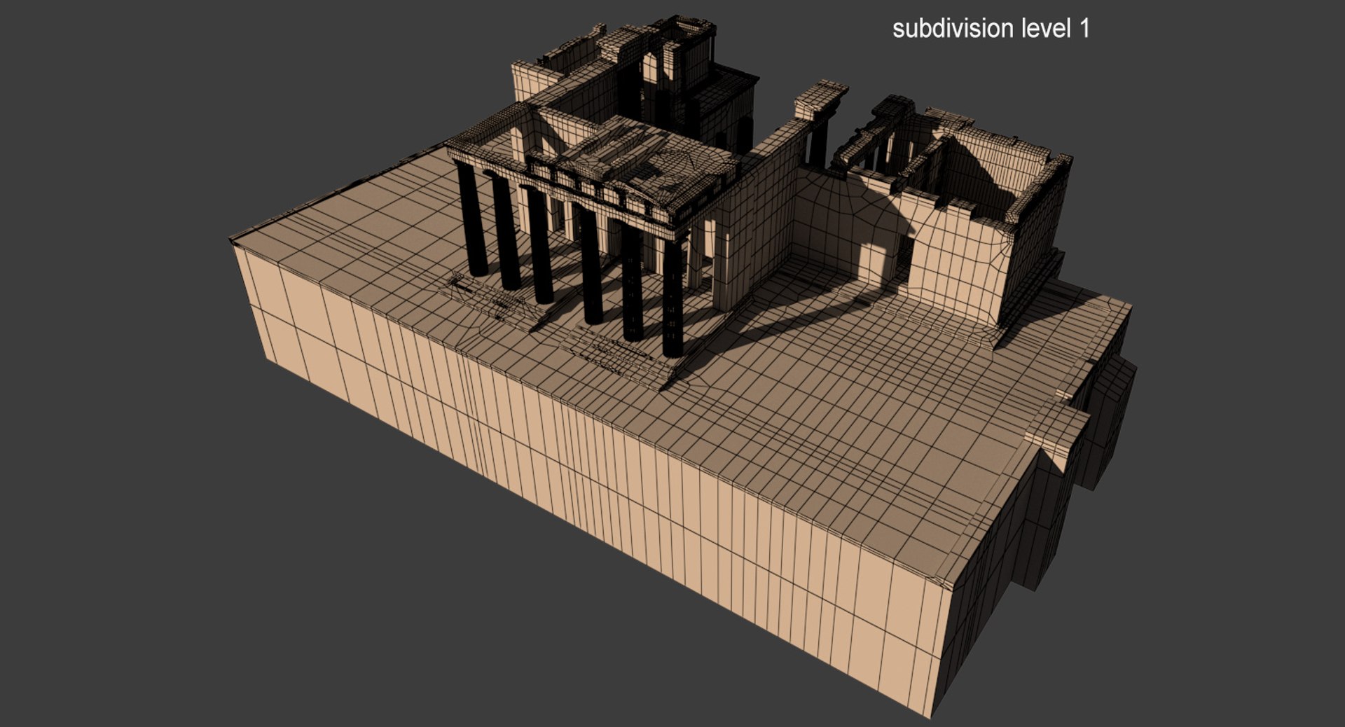 3d max propylaea gateway acropolis