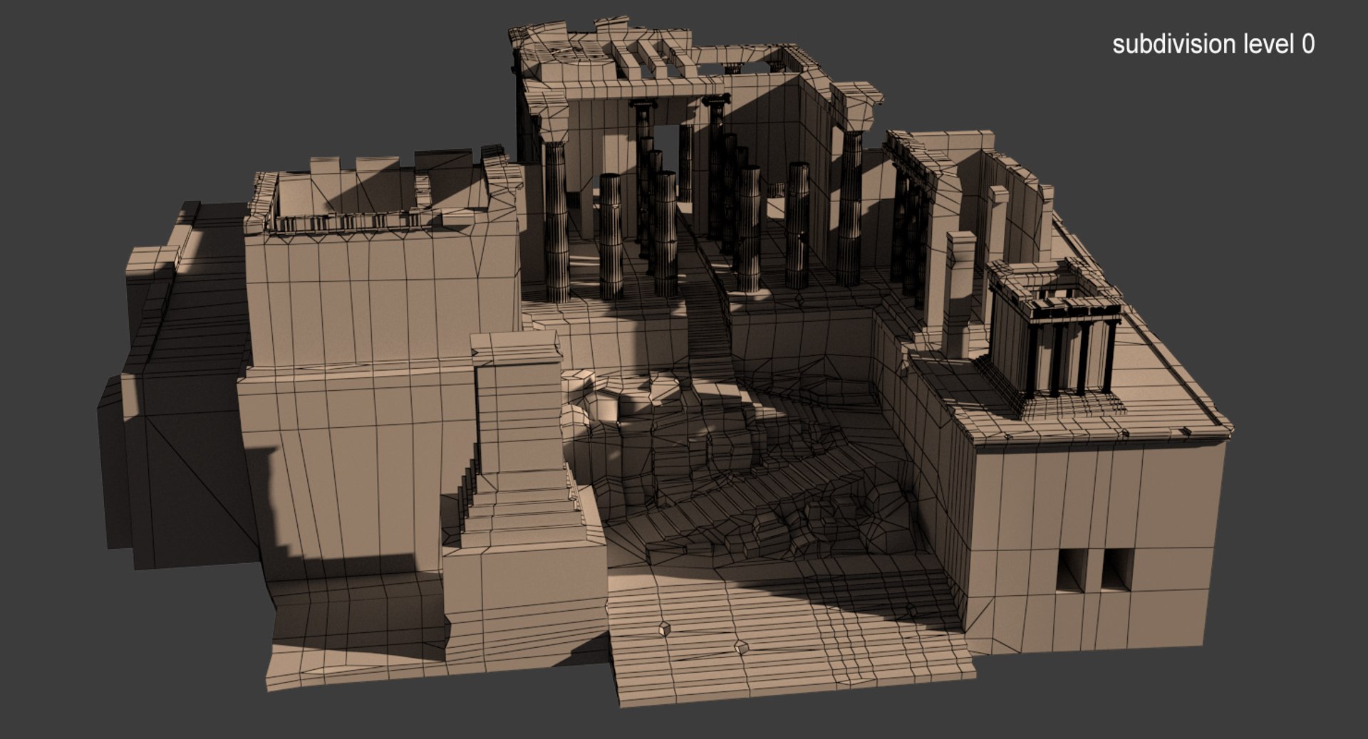 3d max propylaea gateway acropolis