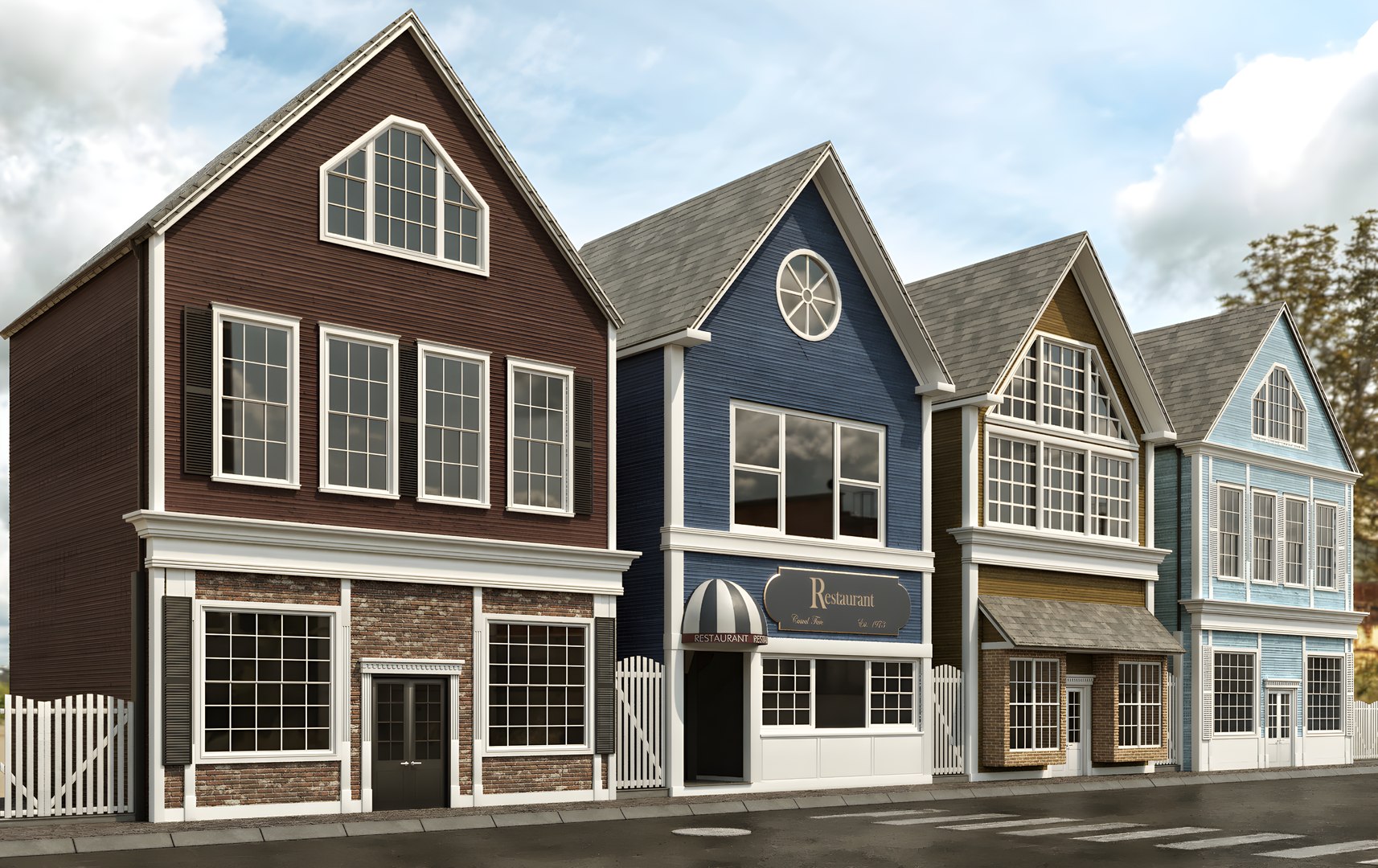 Realistic Buildings model - TurboSquid 2068154