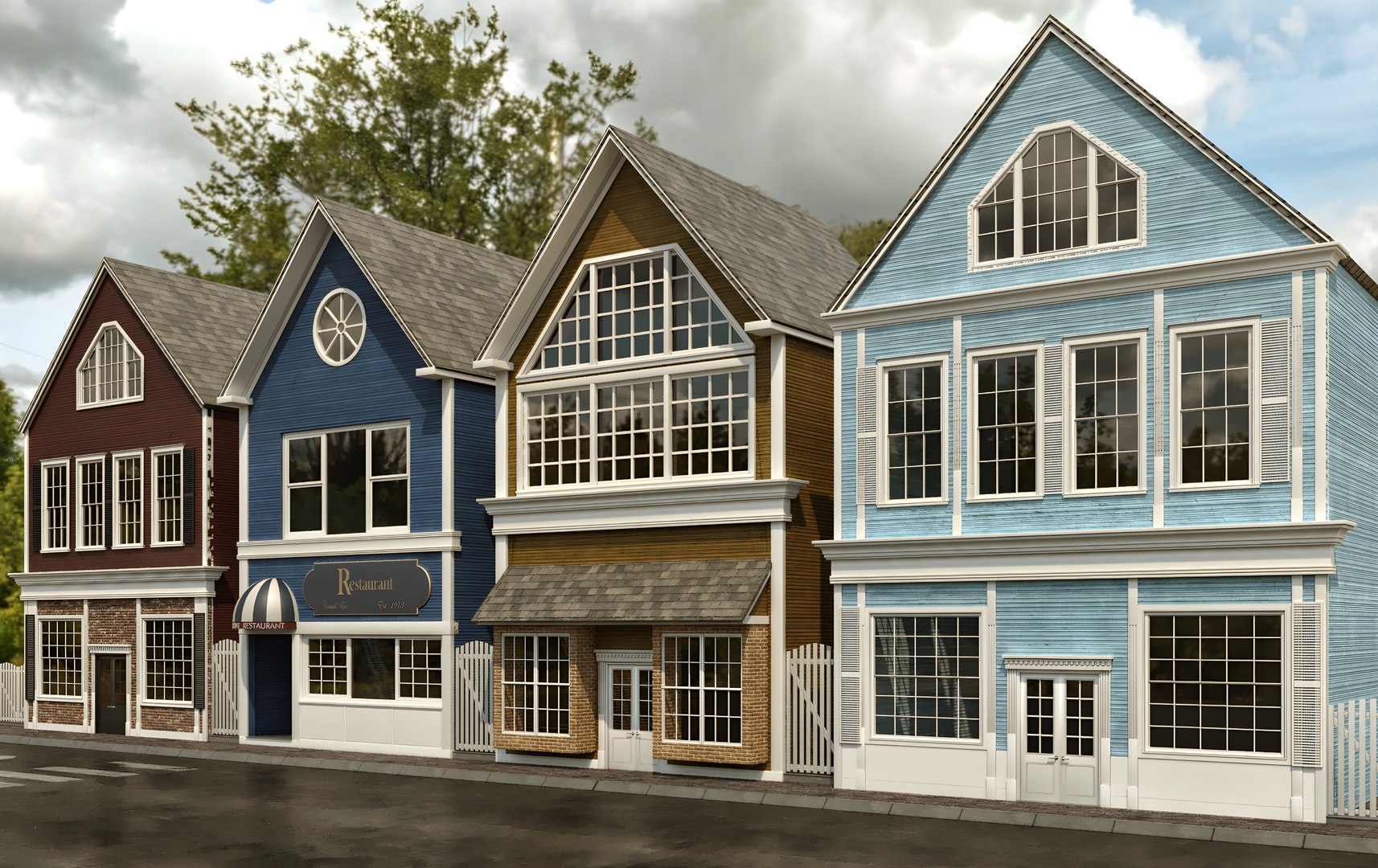 Realistic Buildings model - TurboSquid 2068154