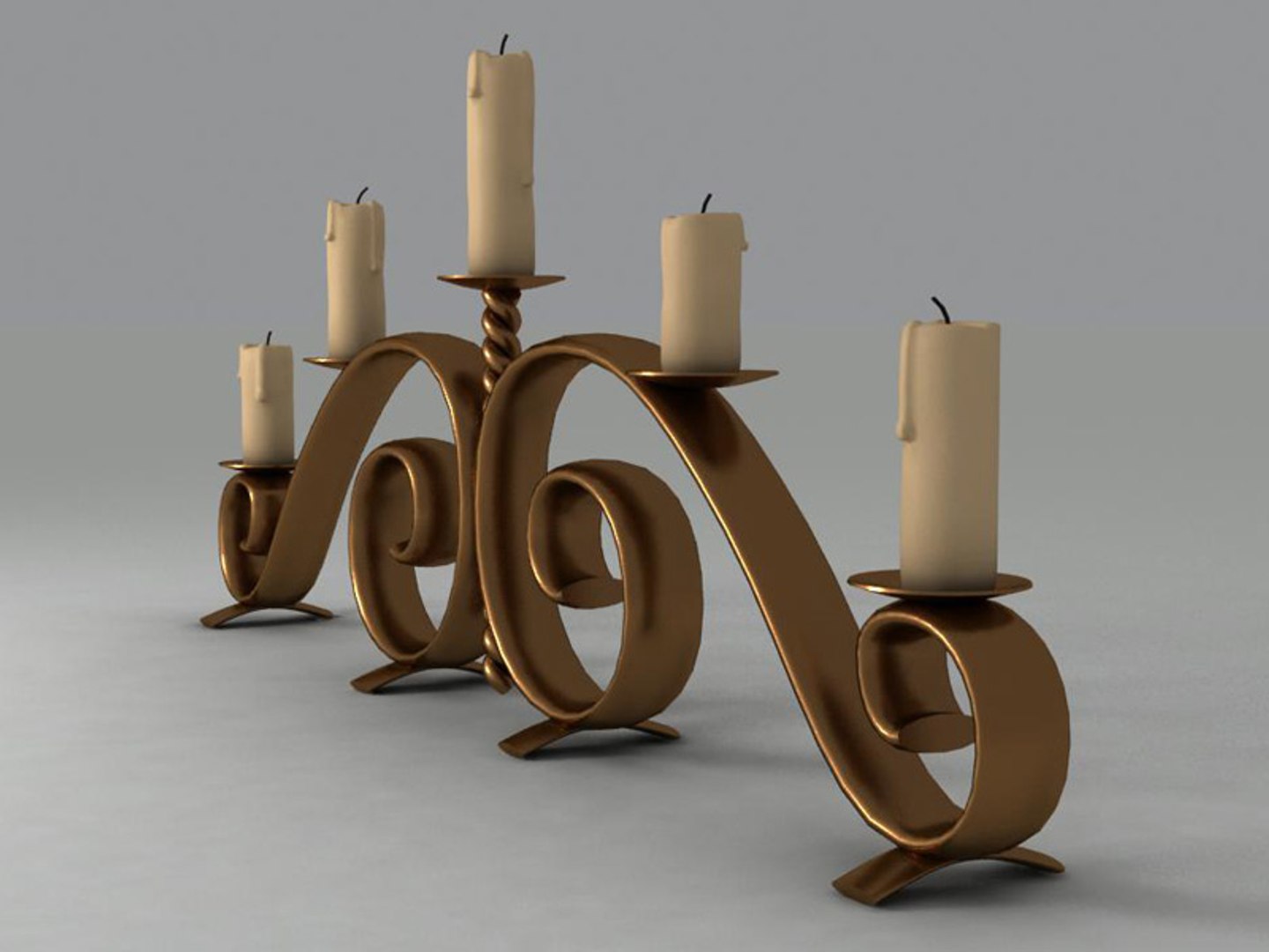 3d Model Stick Candels Candelstick