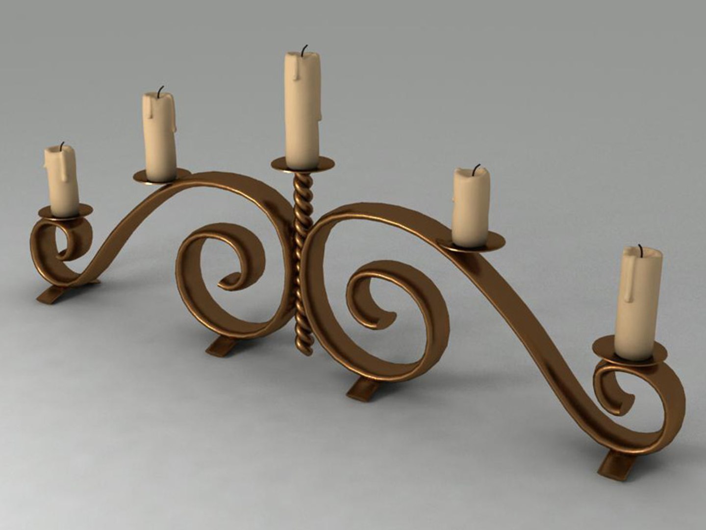 3d Model Stick Candels Candelstick