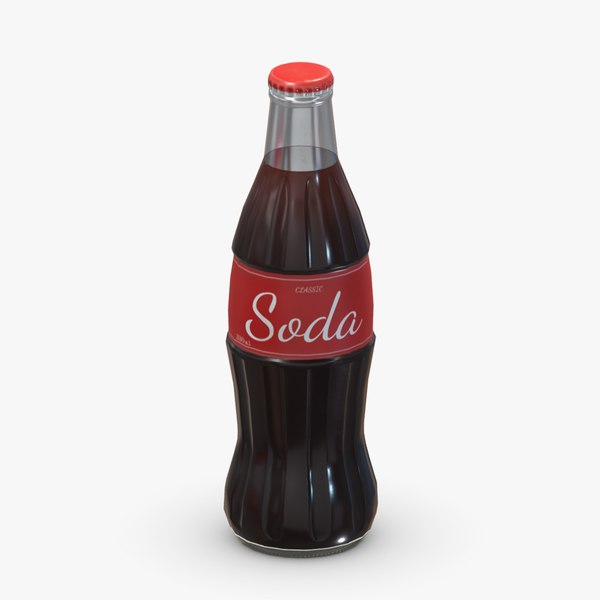 modelo 3d Botella de bebida de refresco de supermercado 04 Low Poly PBR ...