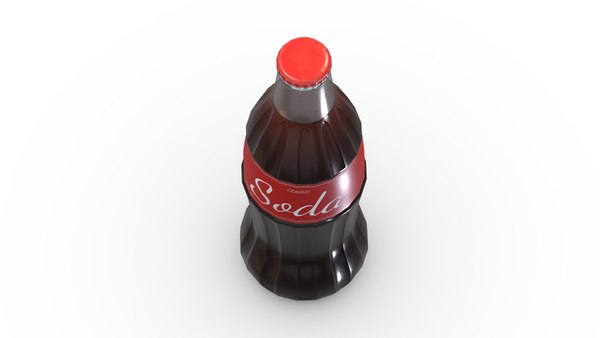 modelo 3d Botella de bebida de refresco de supermercado 04 Low Poly PBR ...