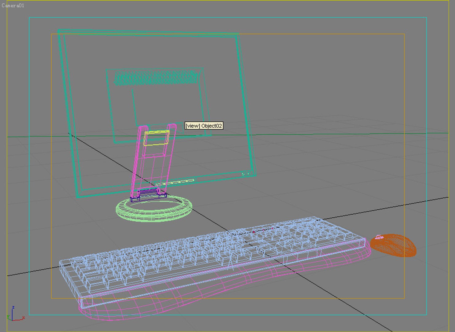 Computer Keyboard Mouse 3d Model