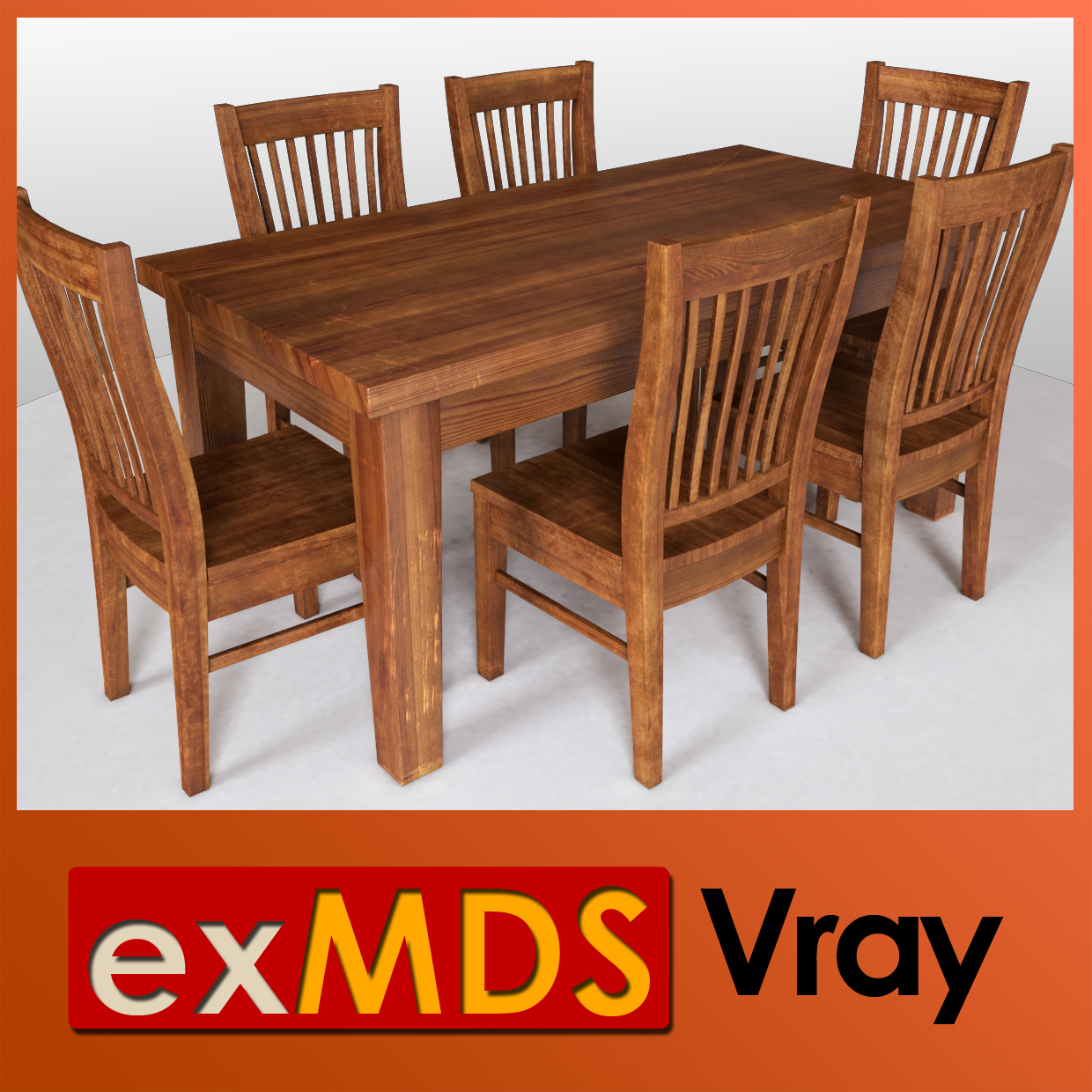 3ds max dining table chair