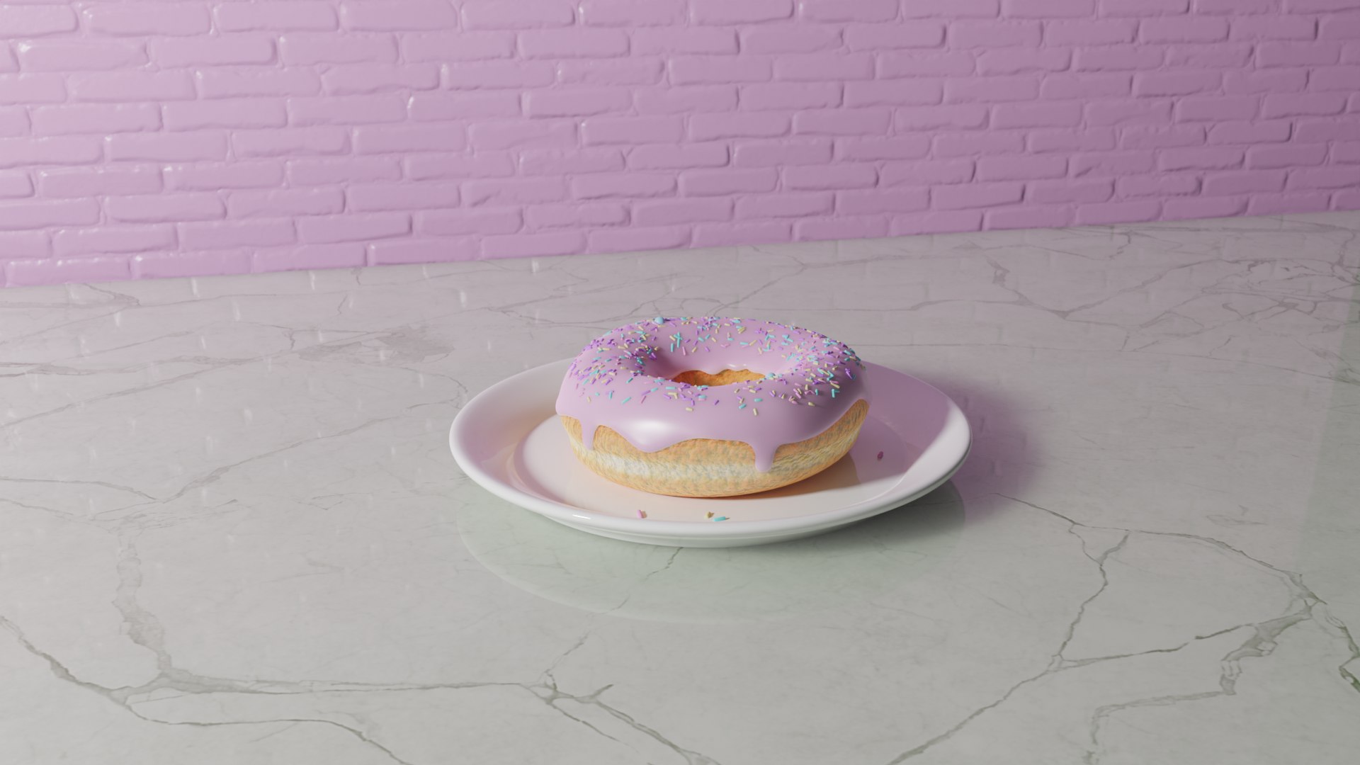 3D model Donut And Plate - Animated - TurboSquid 1946191