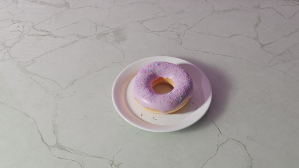 3D model Donut And Plate - Animated - TurboSquid 1946191