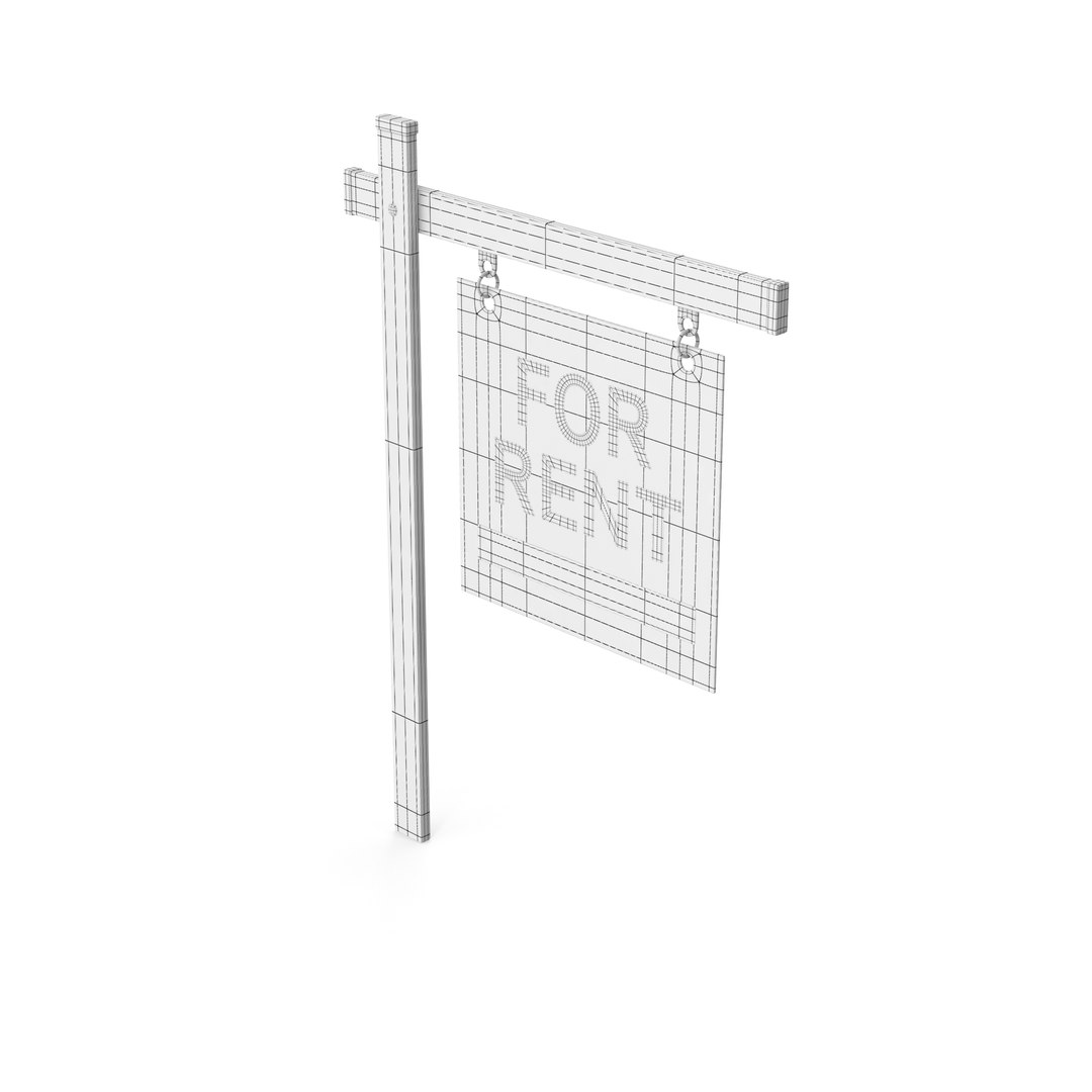 Real Estate Signboard 3D Model - TurboSquid 2183804