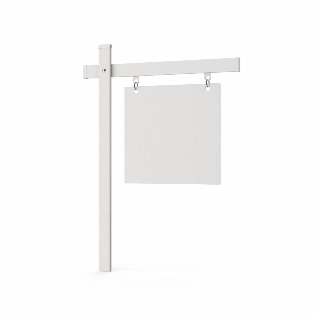 Real Estate Signboard 3D Model - TurboSquid 2183804