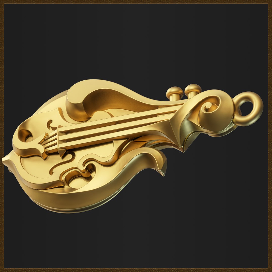 Musical Mandolin Pendant 3D Model - TurboSquid 2430473