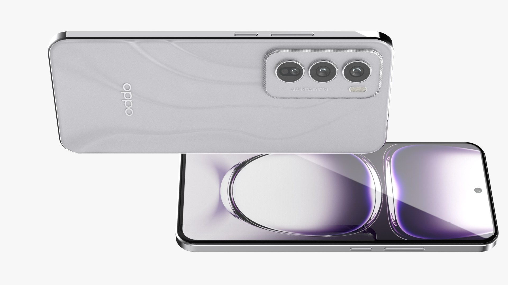 OPPO Reno 12 Black Millenium Silver 3D Model - TurboSquid 2231334