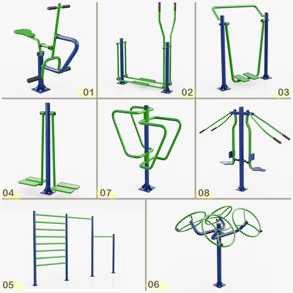 アウトドアジムセット3Dモデル - TurboSquid 2124562