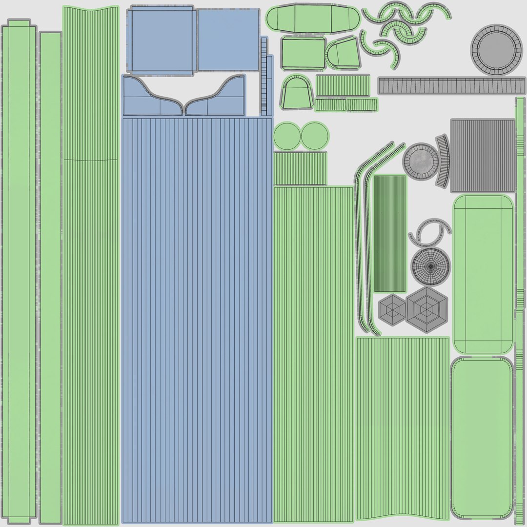 Outdoor Gym Set Model - TurboSquid 2124562