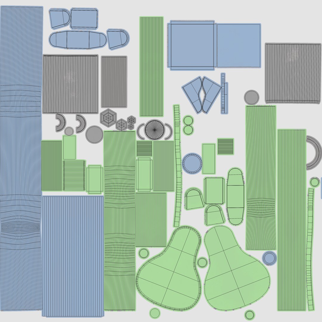 Outdoor Gym Set Model - TurboSquid 2124562