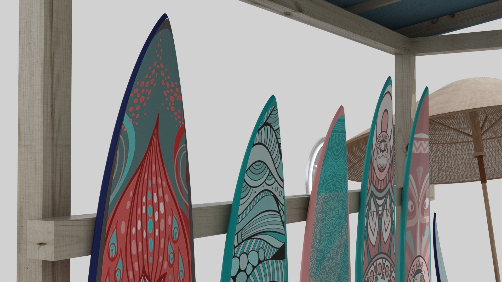 3D Beach Vendor Stall - TurboSquid 2192432