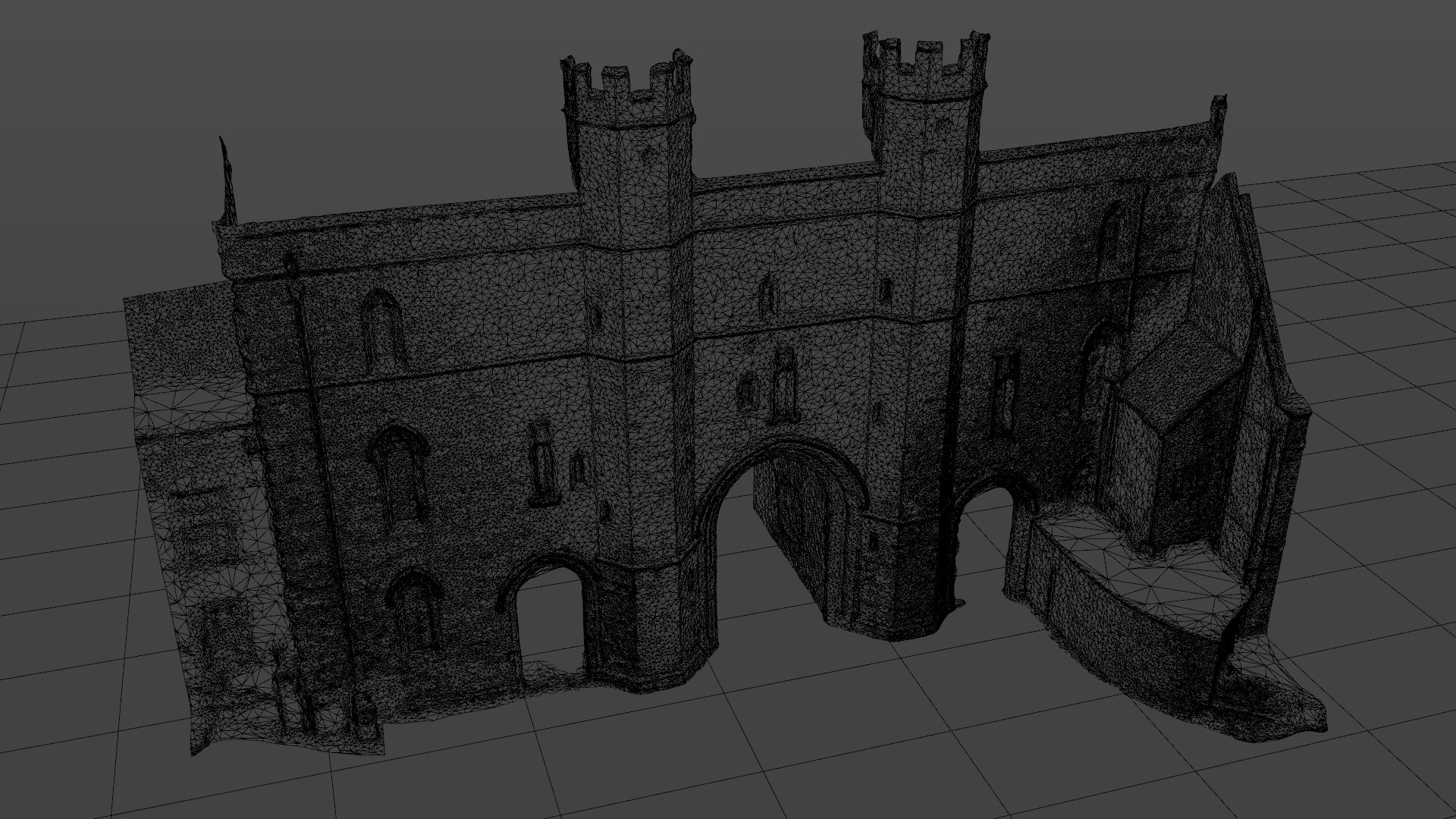 Medieval gatehouse 3D model - TurboSquid 1681531