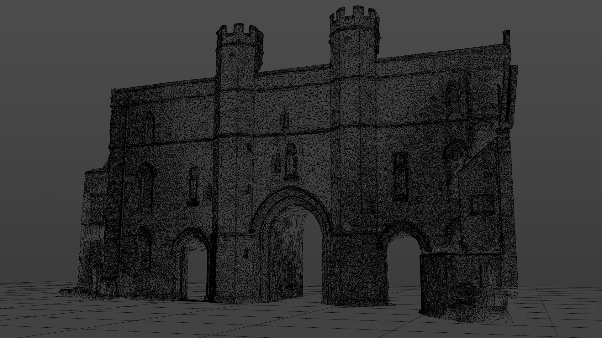 Medieval gatehouse 3D model - TurboSquid 1681531