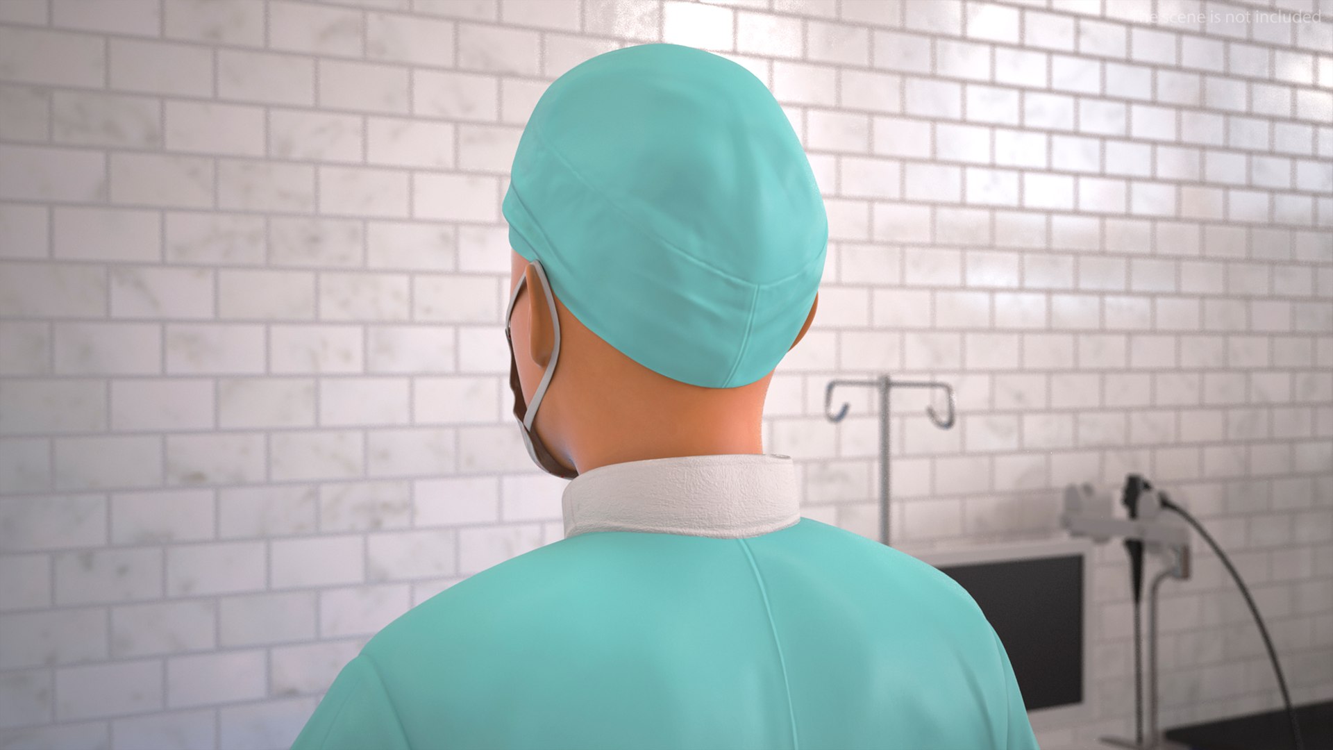 3D Female Surgeon In Uniform Blood Stained Fur - TurboSquid 2190321
