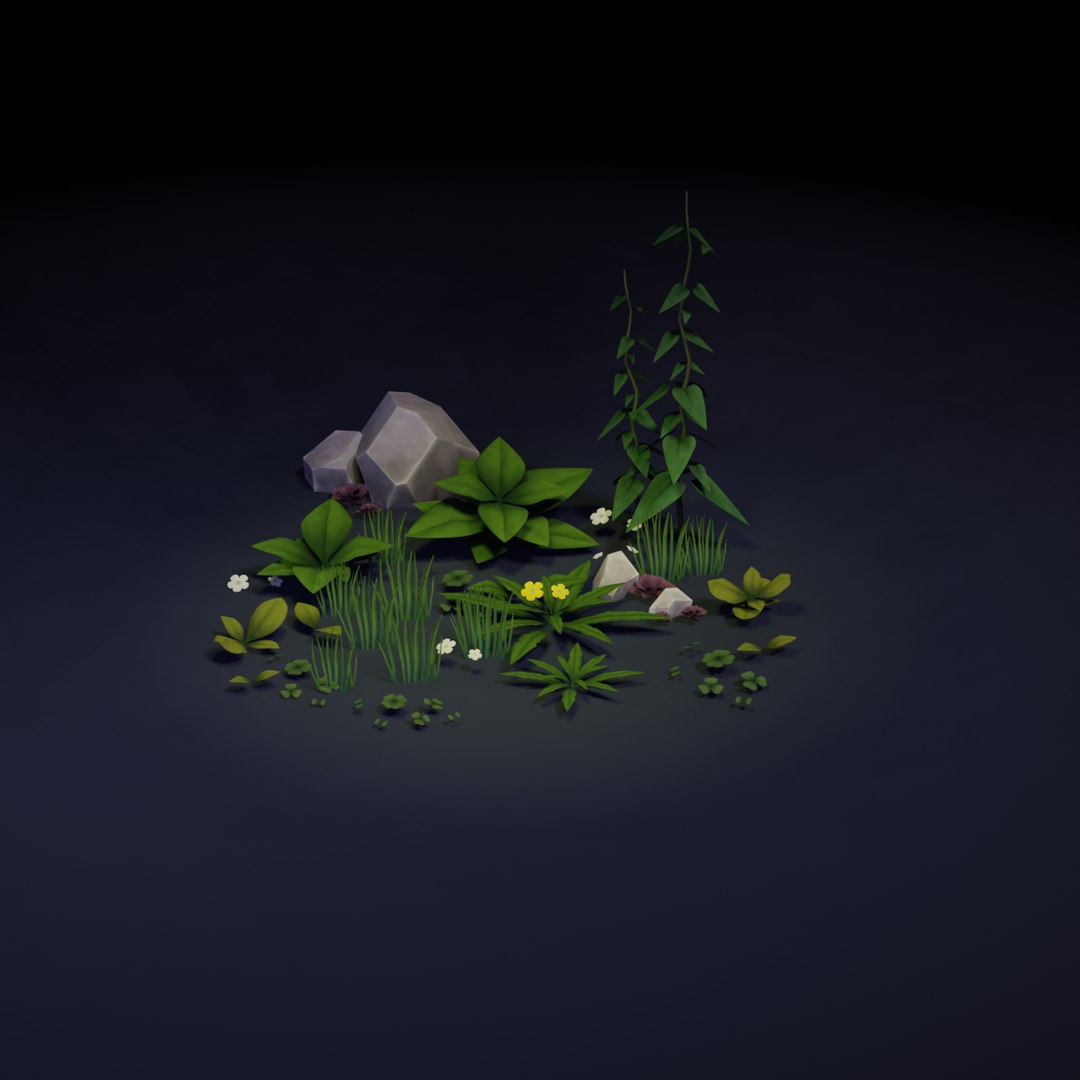 Low Poly Plants 3D Model - TurboSquid 2065136