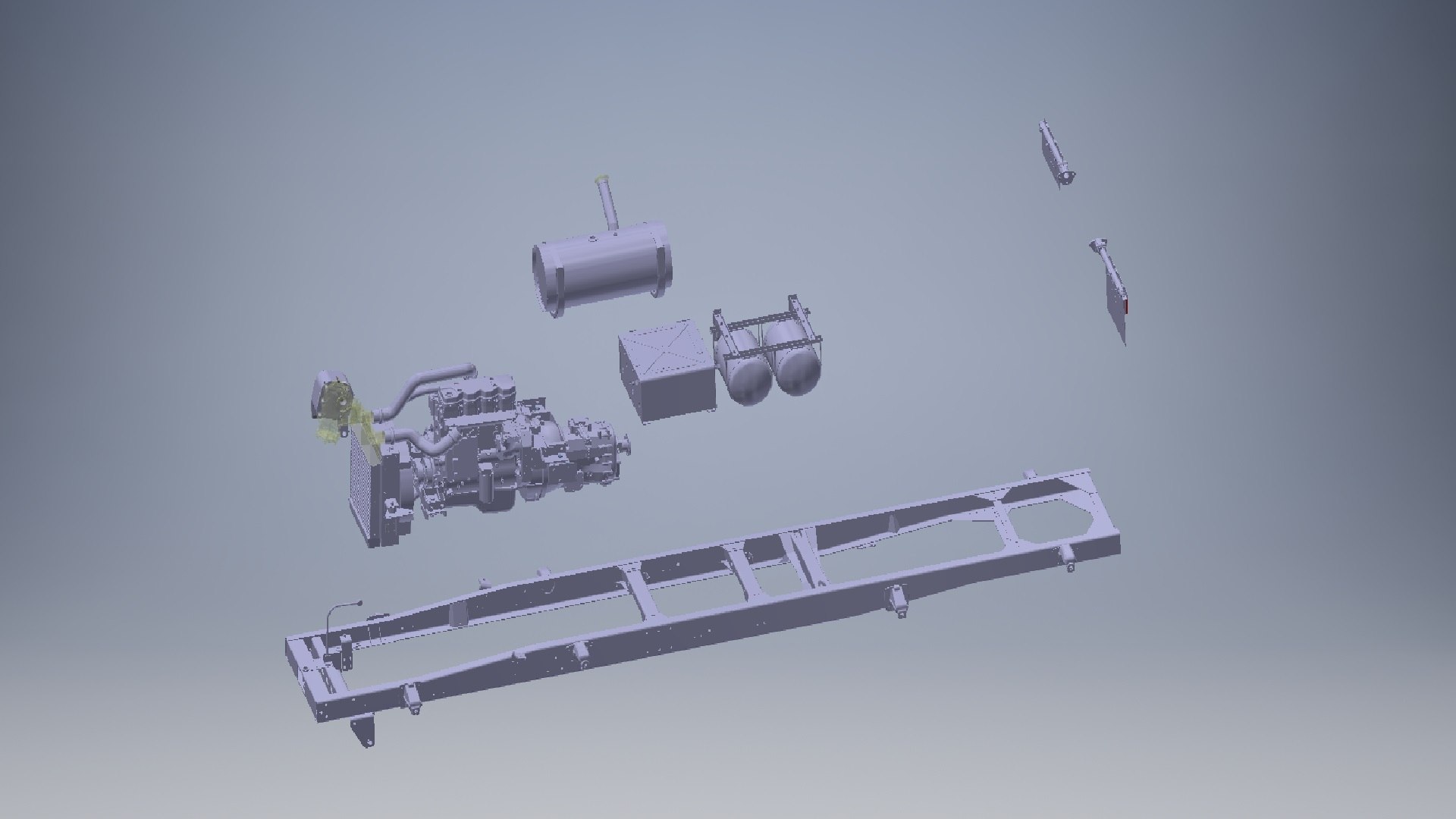 Tractor Truck 4 X 4 Chassis Assembly 3D Model - TurboSquid 2194568