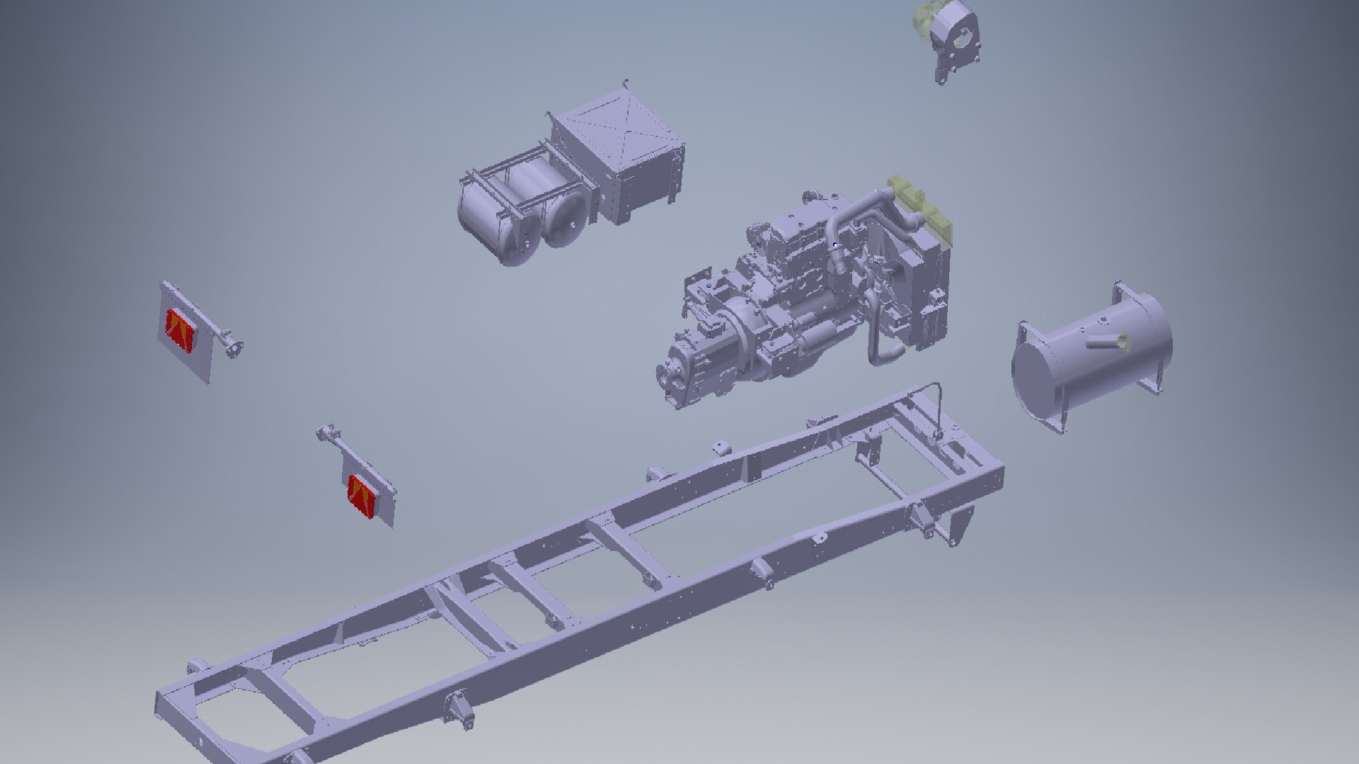 Tractor Truck 4 X 4 Chassis Assembly 3D Model - TurboSquid 2194568