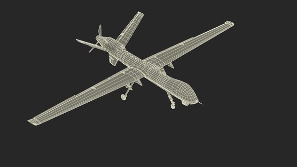 3D модель Беспилотный летательный аппарат MQ-9 Reaper Drone, оснащенный ...