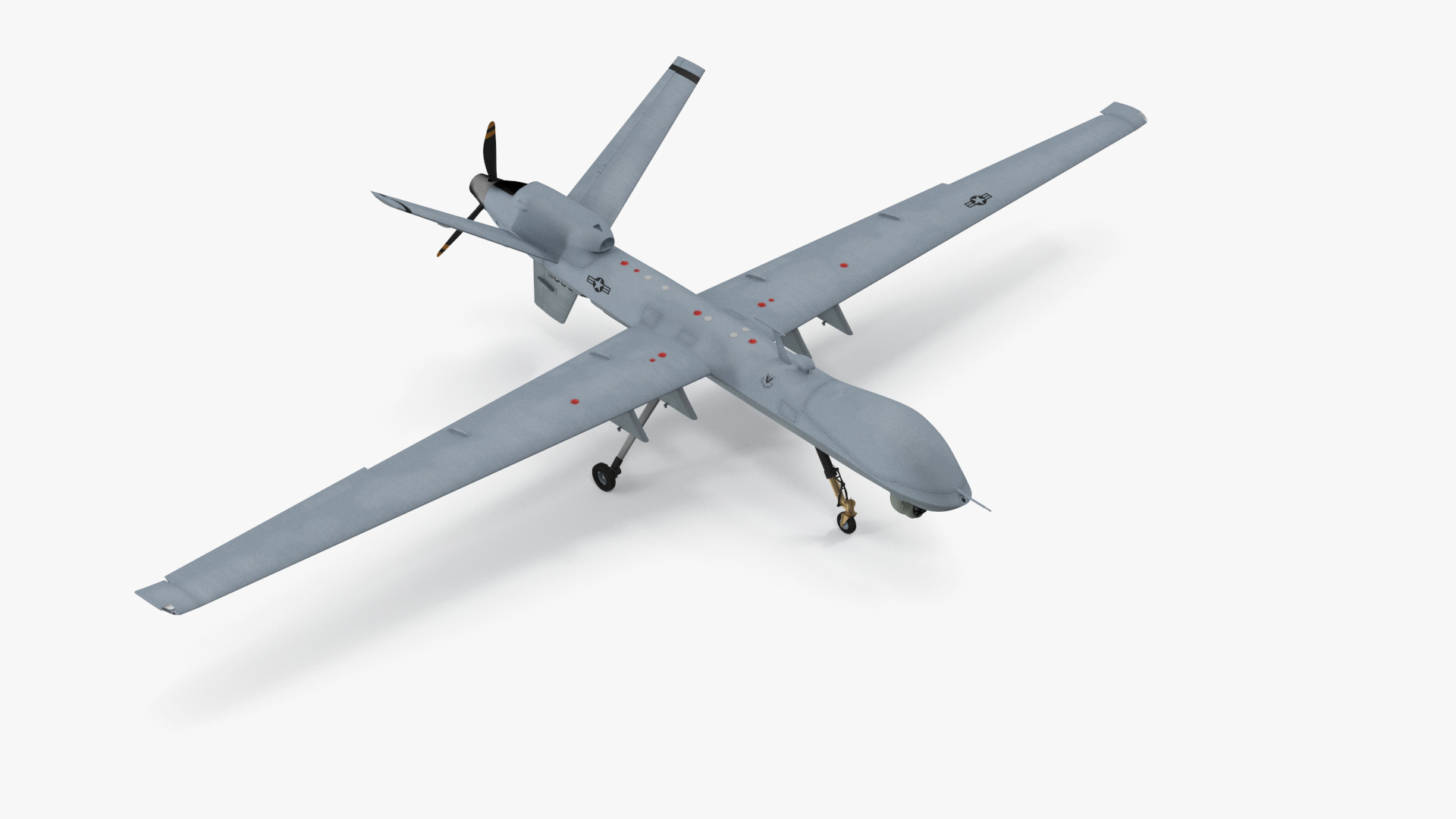 Unmanned Aerial Vehicle MQ-9 Reaper Drone Rigged For Maya 3D Model ...