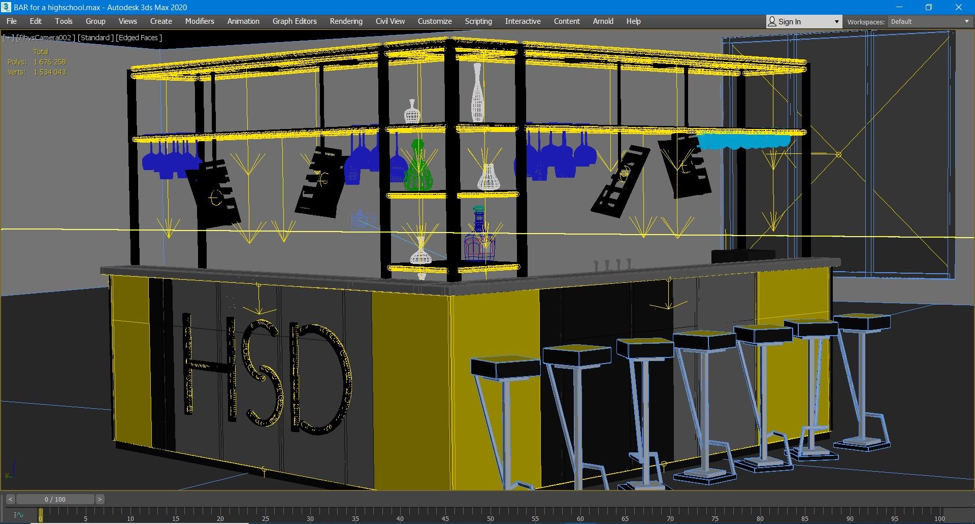 Bar highschool high-tech 3D - TurboSquid 1605201