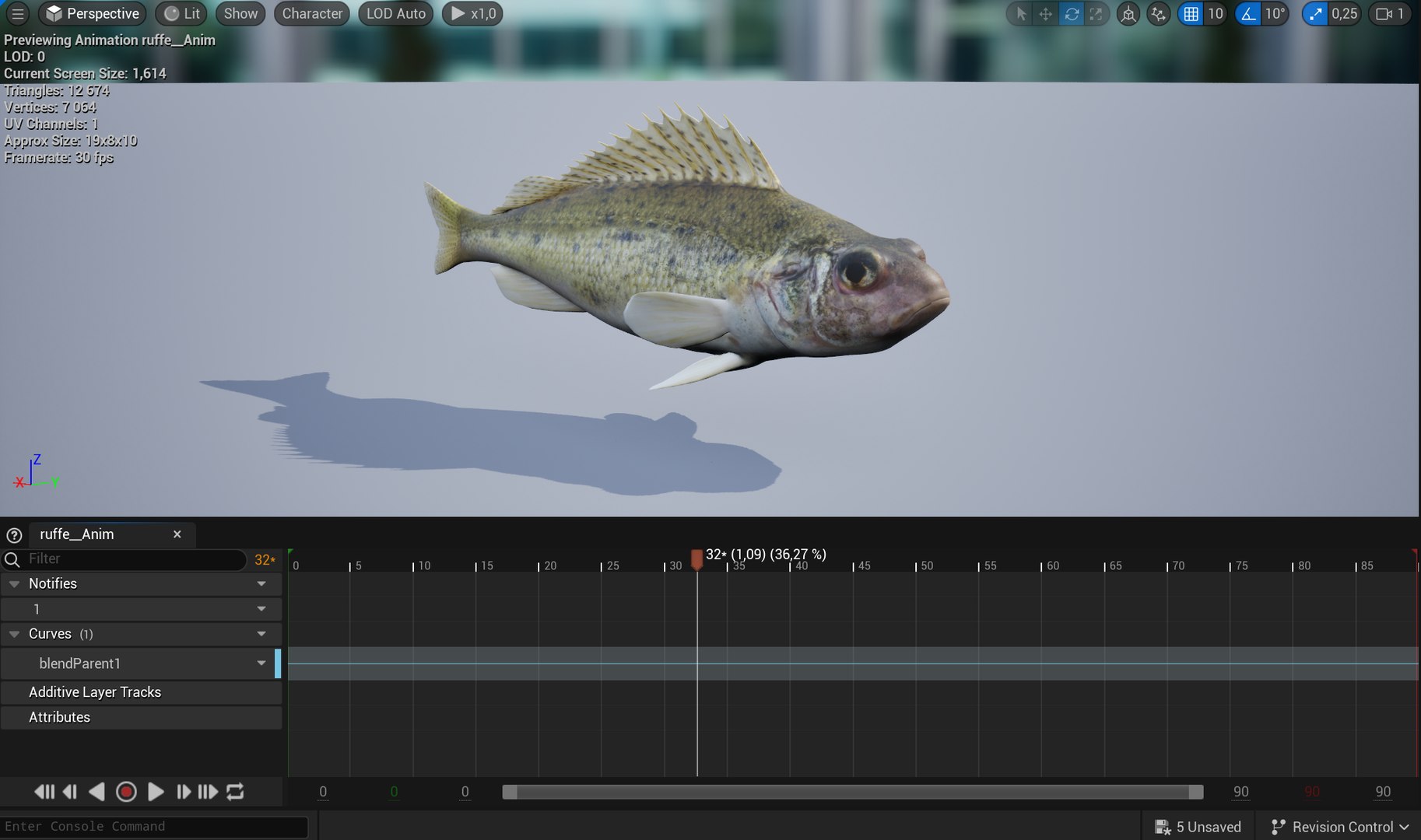 3D Ruffe Animated - TurboSquid 2365497