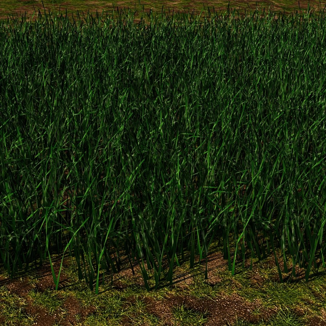 polygonal grass blades 3d obj