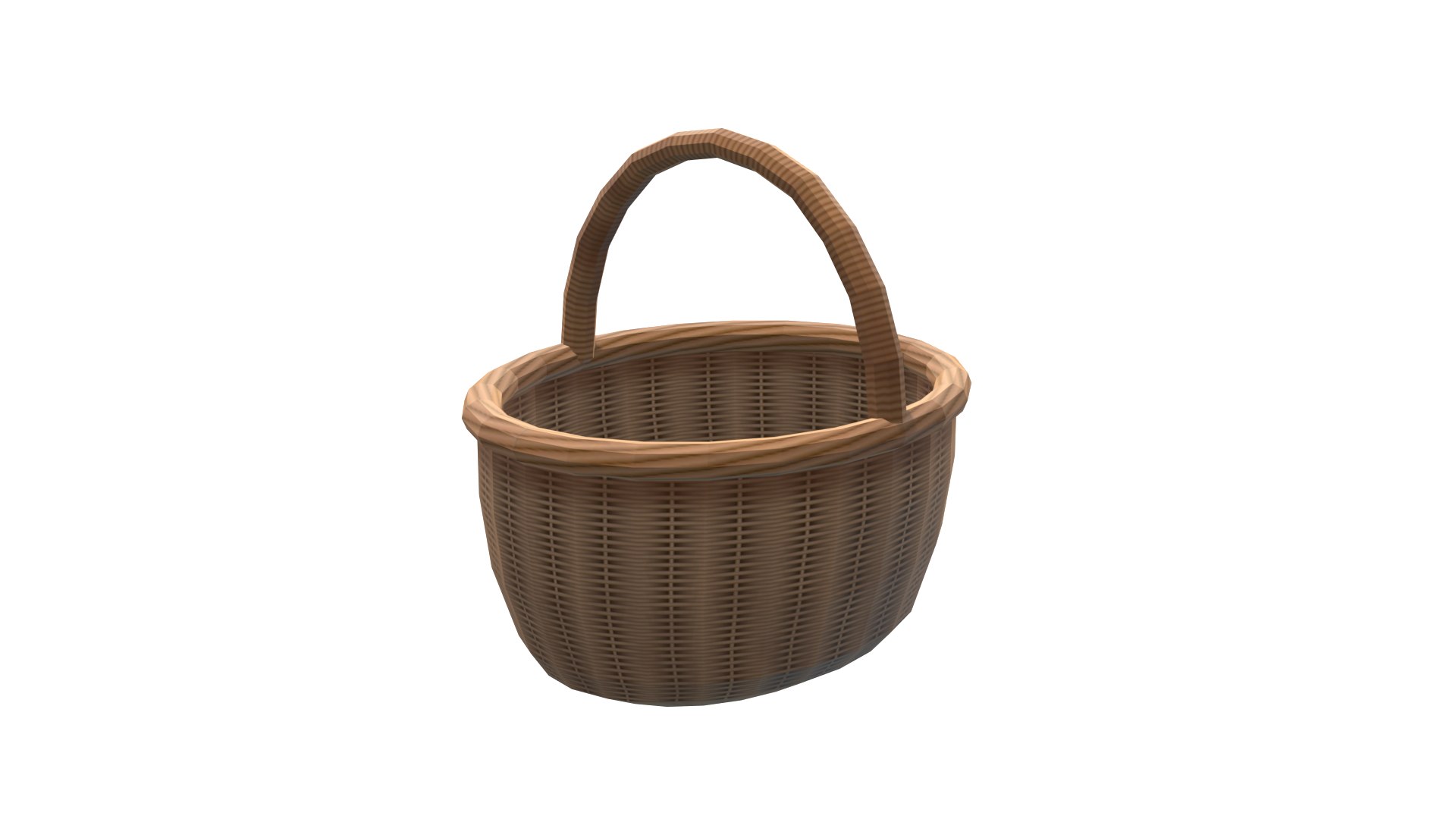 3D Low Poly Picnic Basket 3D Model Model - TurboSquid 2301033