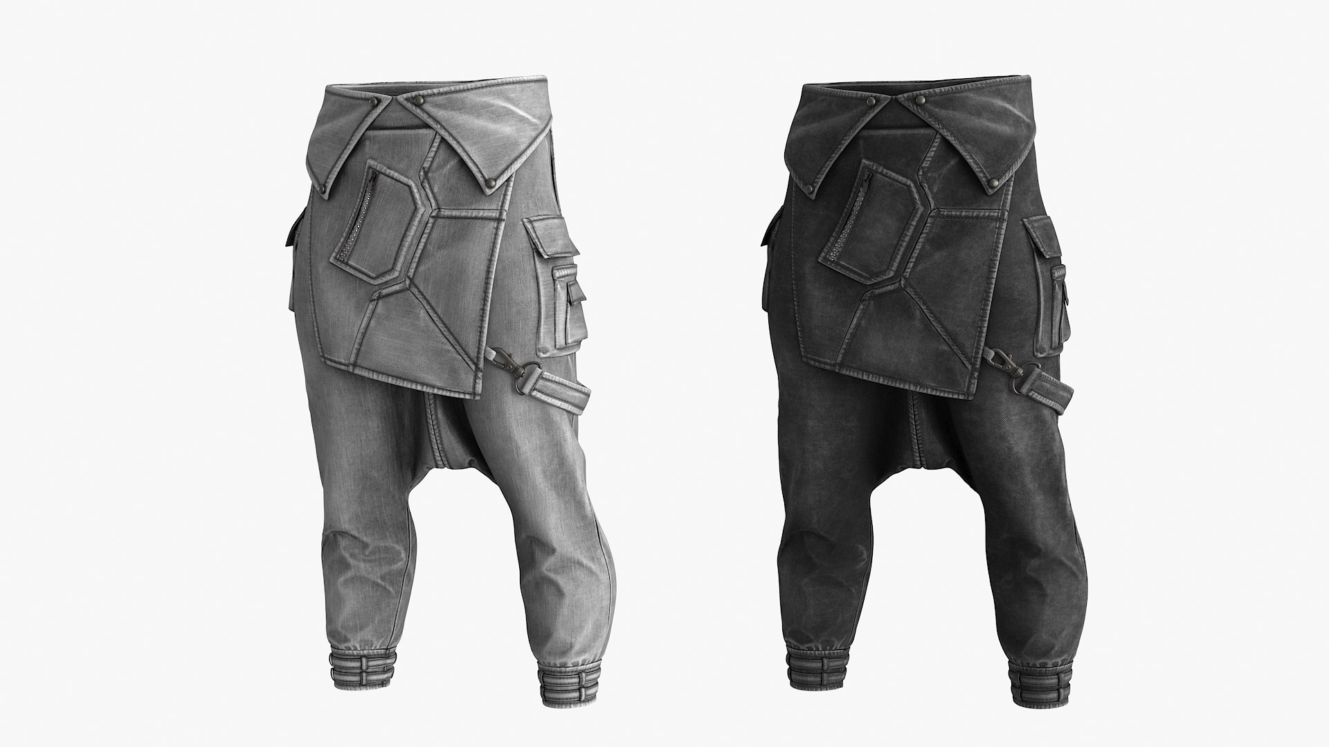3D Trousers Jeans 2 Colors - TurboSquid 2335597