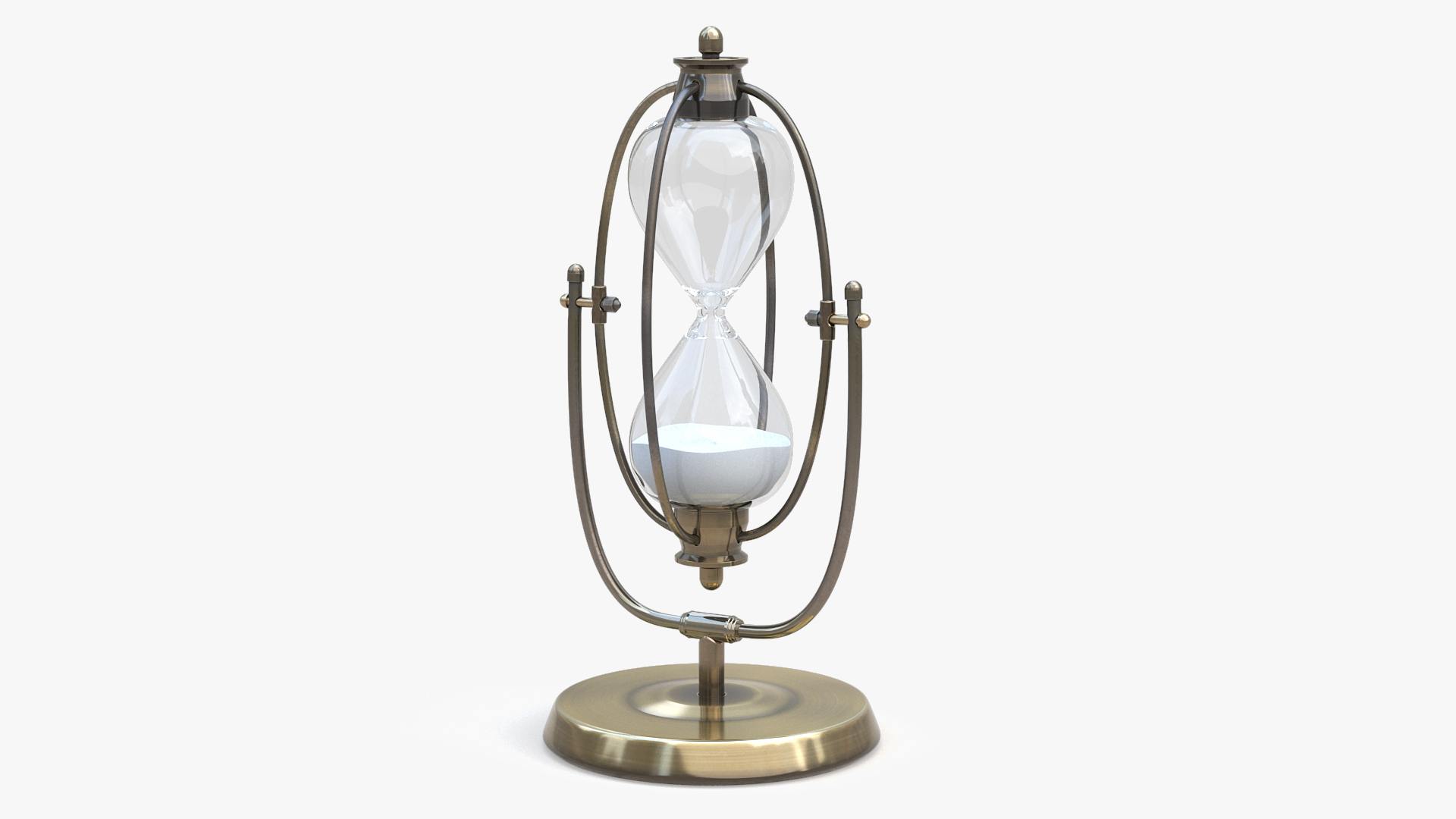 Vintage Sand Clock Brass 3D Model - TurboSquid 2290815