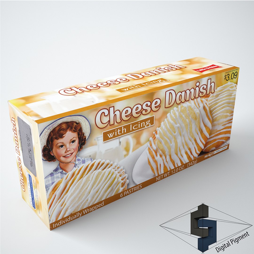 little debbie cheese danish 3d model