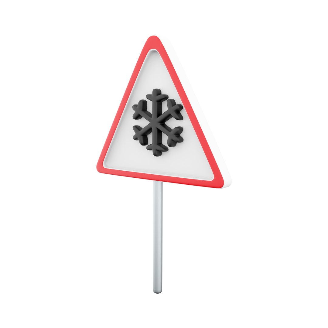 Snow Road Sign Icon 3D Model - TurboSquid 2018164