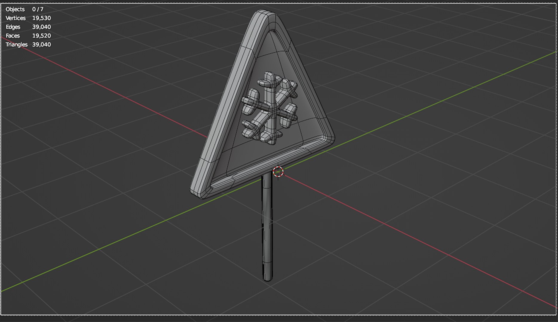 Snow Road Sign Icon 3D Model - TurboSquid 2018164