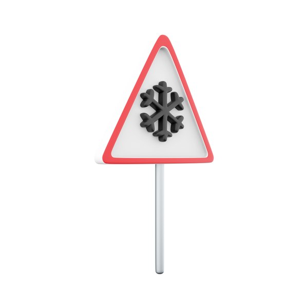 3d snow road sign icon 3D model - TurboSquid 2018164